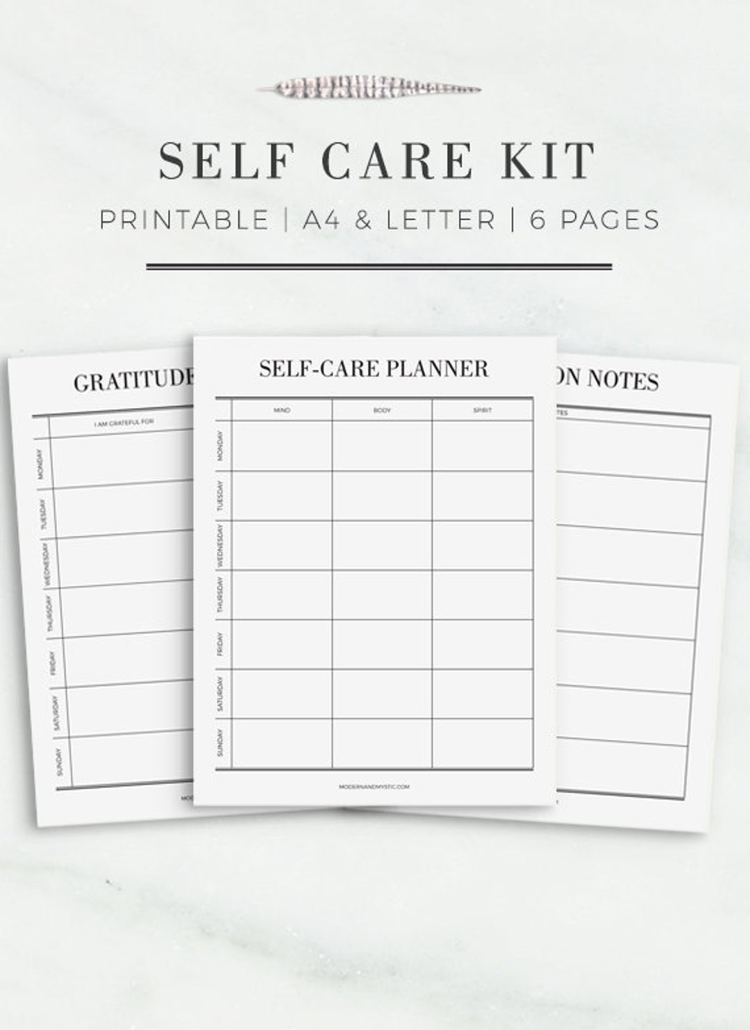 The Self Care Kit | Holistic Wellness Printable, Meditation Printable ...
