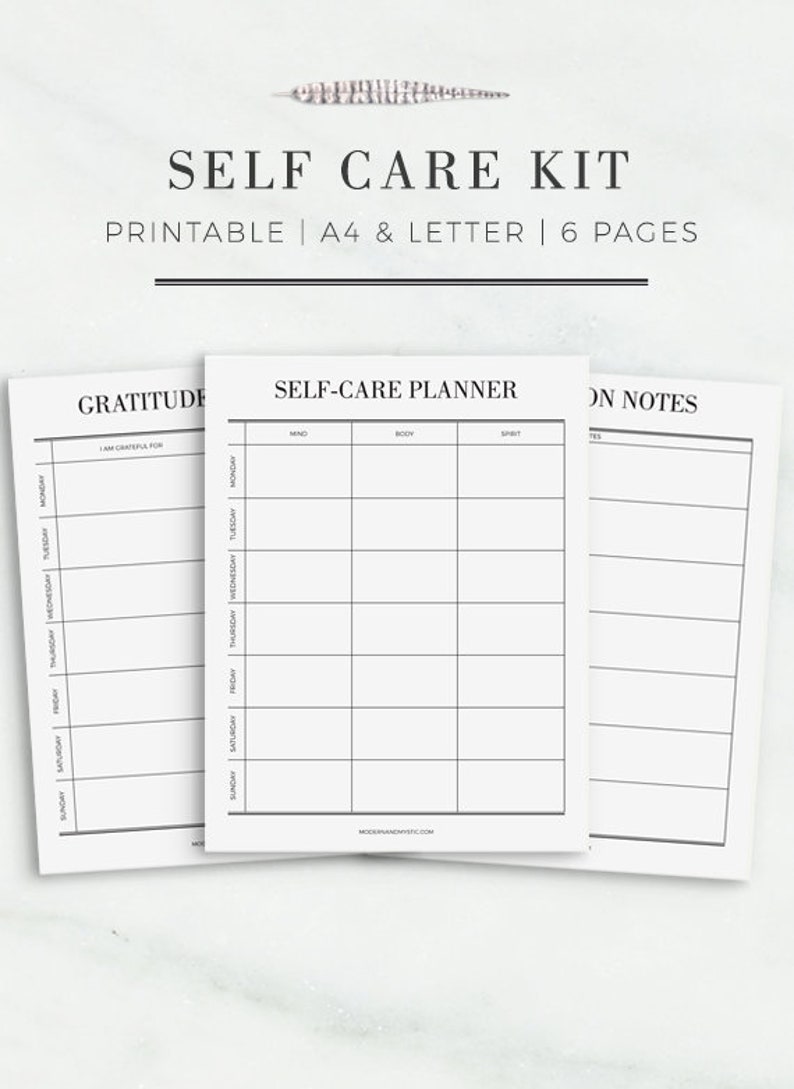 The Self Care Kit | Holistic Wellness Printable, Meditation Printable ...