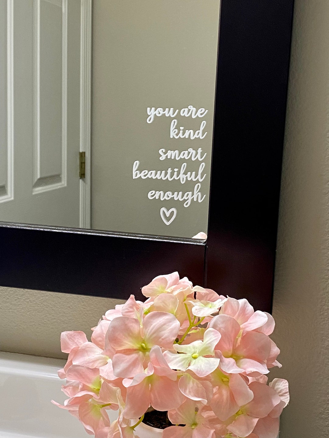 Positive Affirmations Vinyl Decal Sticker | Motivational Mirror Decal ...