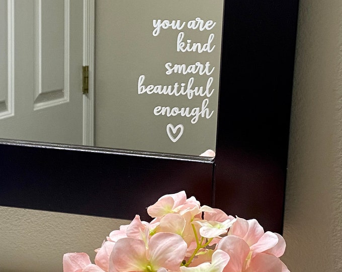 Positive Affirmations Vinyl Decal Sticker Motivational Mirror Decal ...