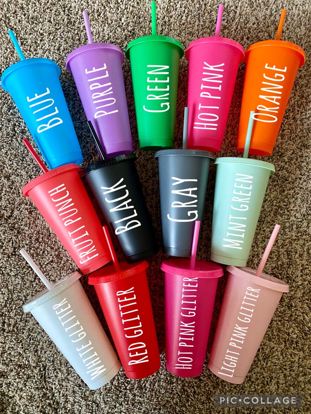 Reusable Cold Cup With Lid & Straw 24 Oz | Blank Cold Cup ...