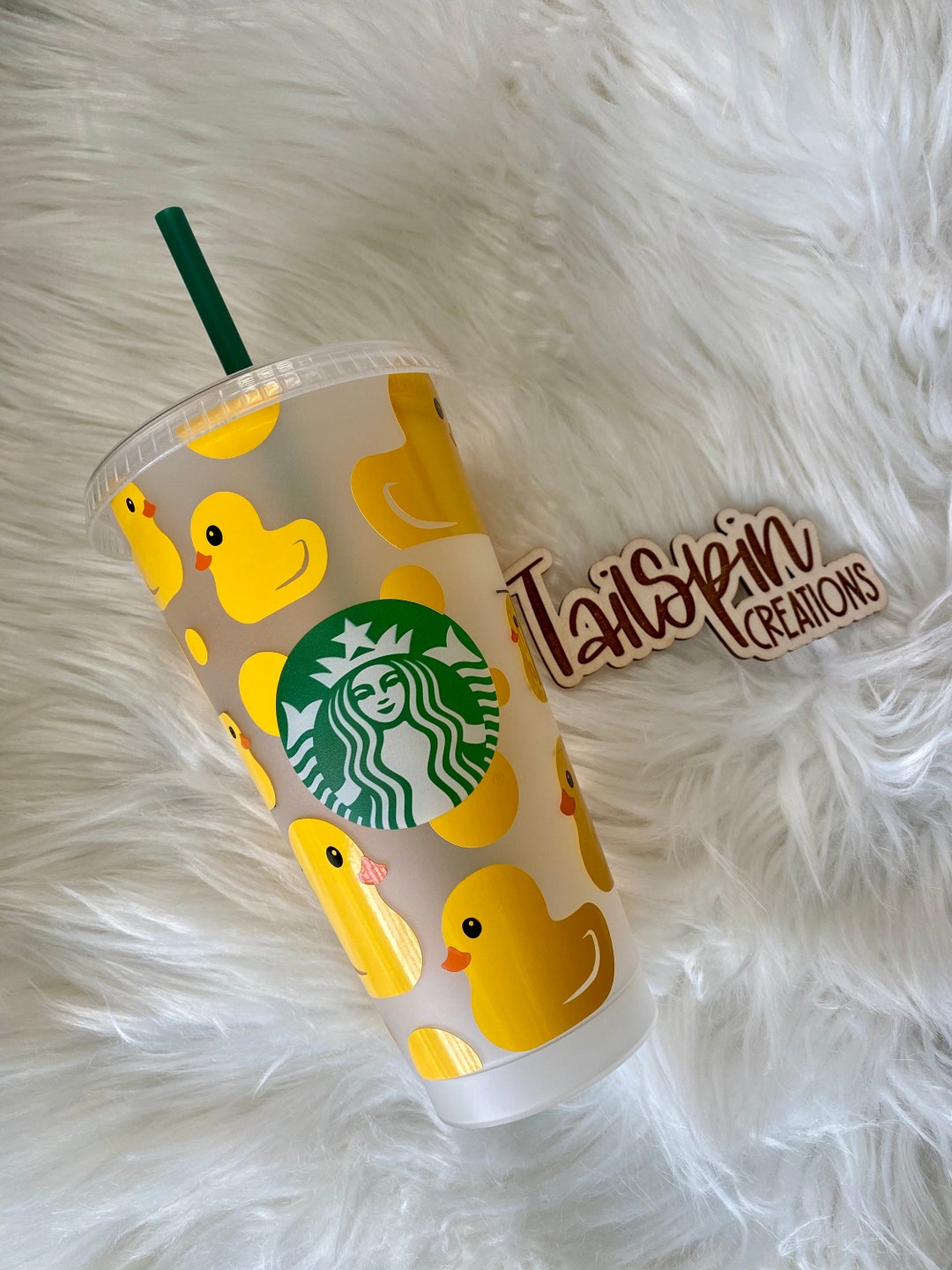 Rubber Ducky Starbucks Reusable Cold Cup With Lid & Straw Venti 24 ...