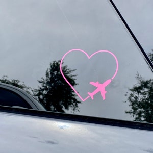 Heart Airplane Vinyl Decal Sticker | Aviation | Pilot | Avgeek - Etsy
