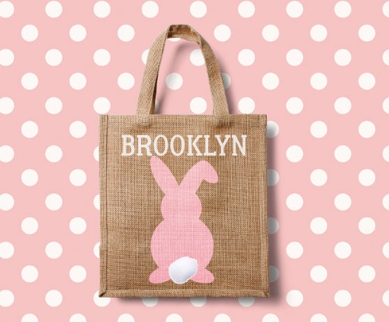 Personalized Easter Bags Burlap/jute Small - Etsy