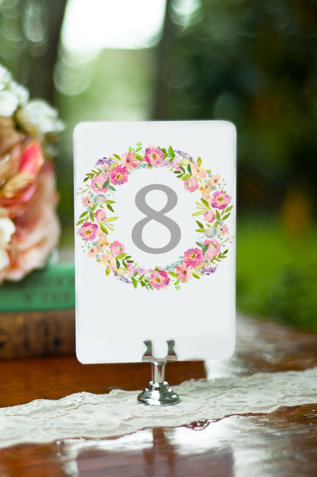 Digital Download. Floral Watercolor Table Numbers. Boho Pastel. - Etsy
