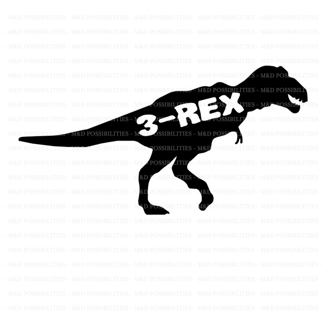 SVG (cut File) 3-rex - Etsy