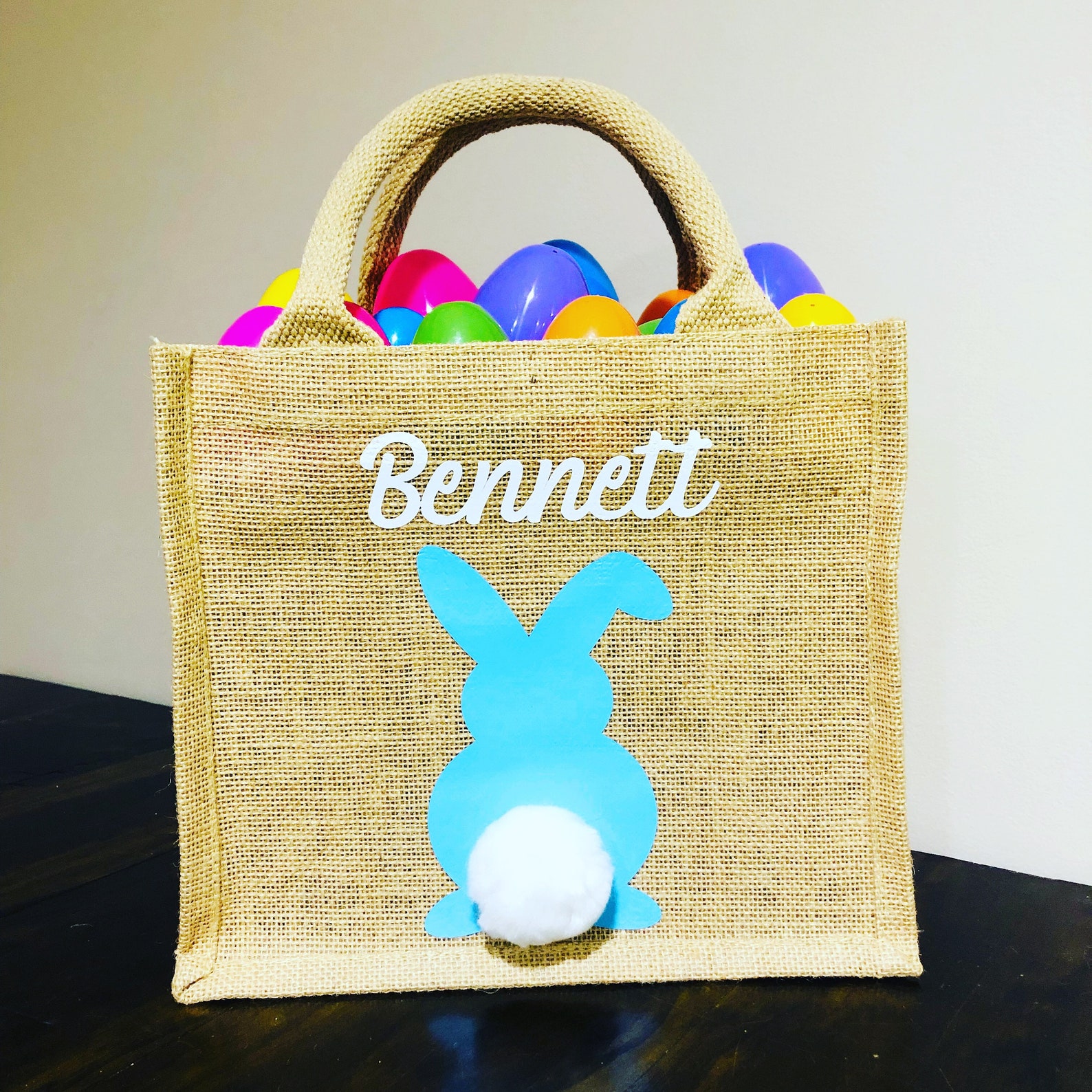 Personalized Easter Bags Burlap/jute Small - Etsy
