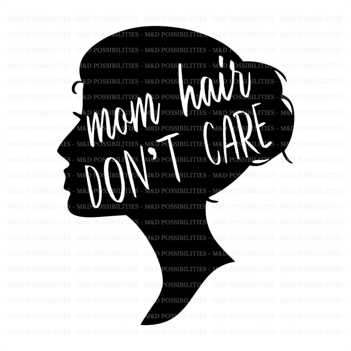 SVG cut File Mom Hair - Etsy