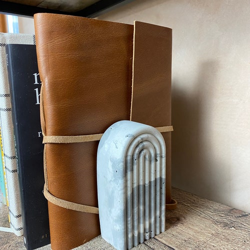 Concrete Arch Bookends Book Holders Modern Shelf Decor - Etsy