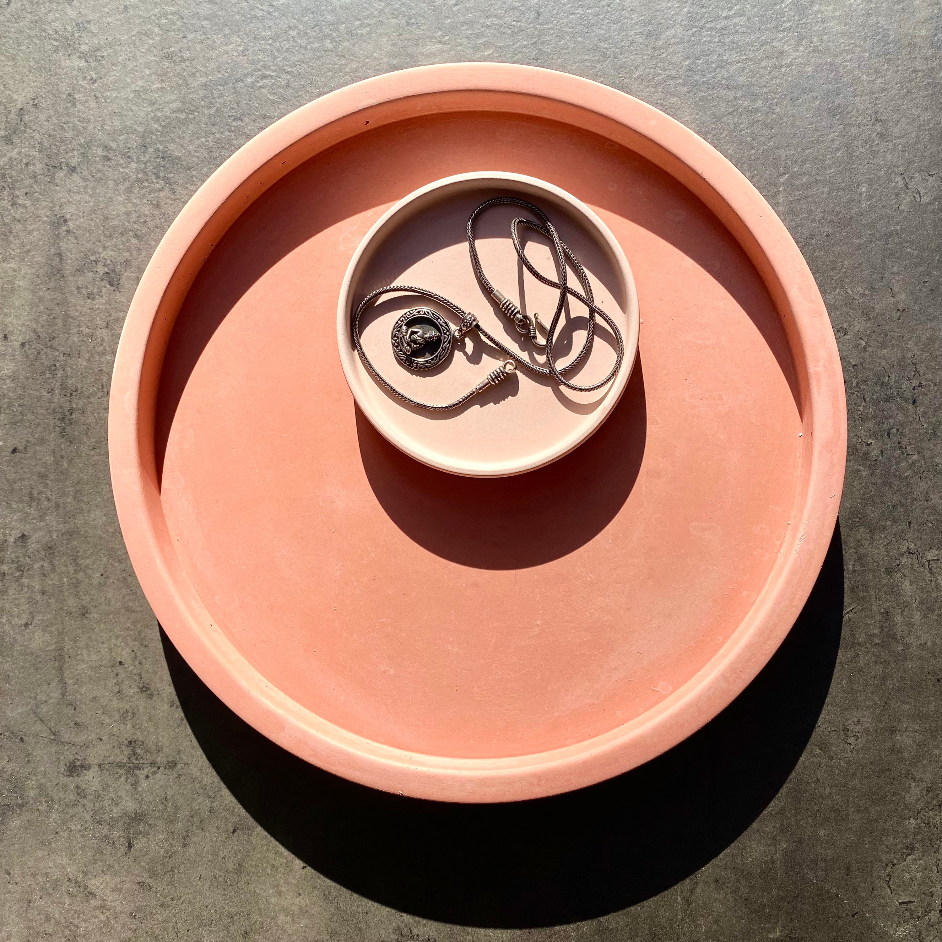 Round Concrete Jewellery/key/candle Tray | Etsy