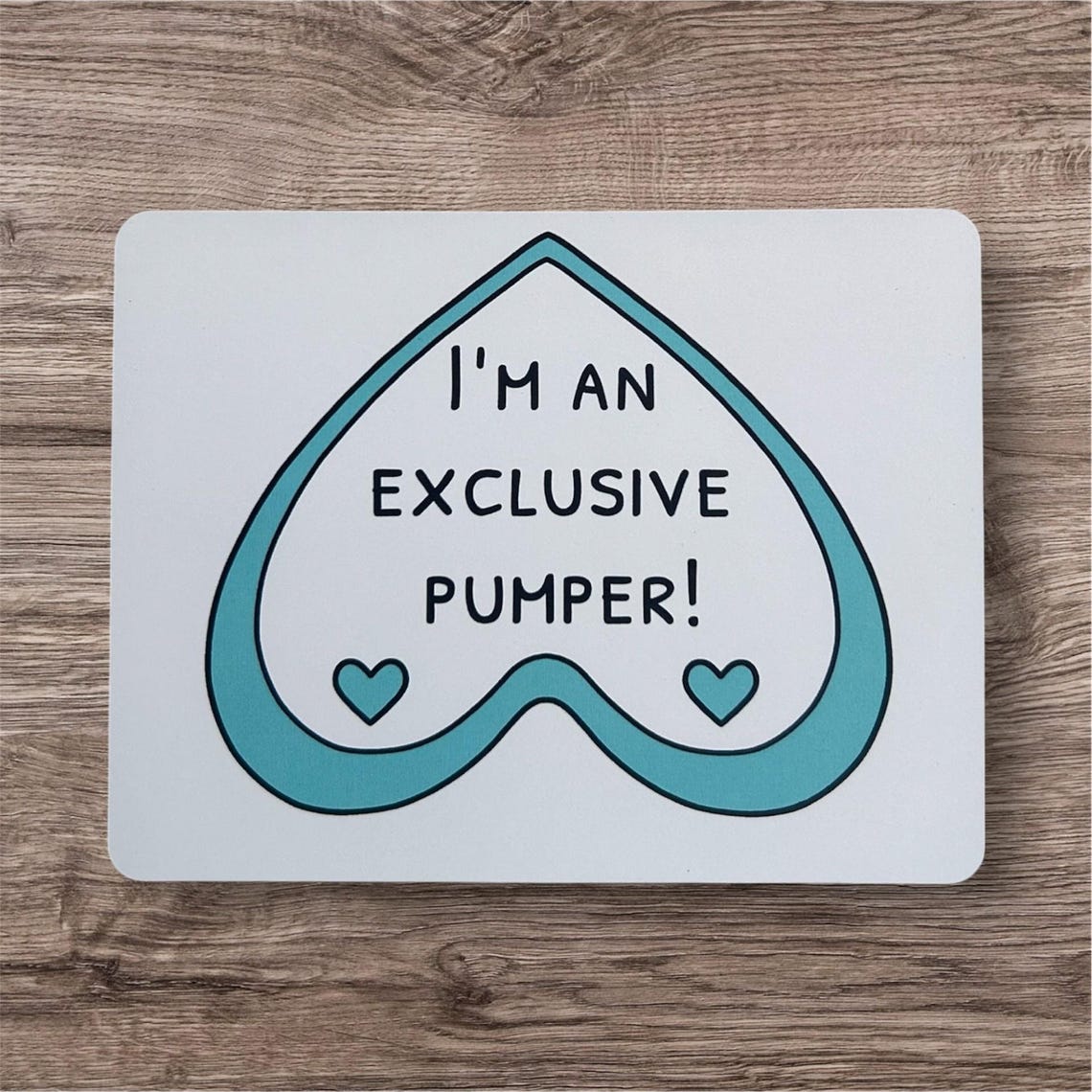 I Am an Exclusive Pumper! Breastfeeding Nursing Milestone Award Card ...