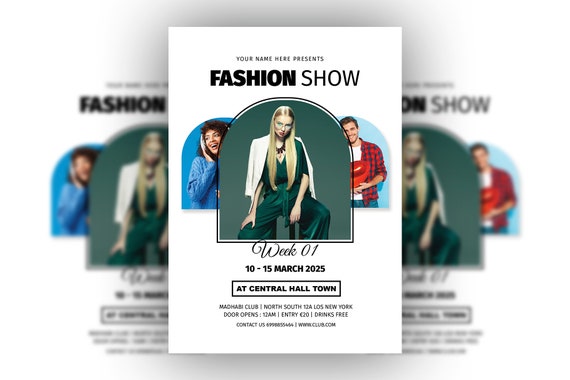 Fashion Show Flyer Editable Fashion Show Poster Fashion Models - Etsy