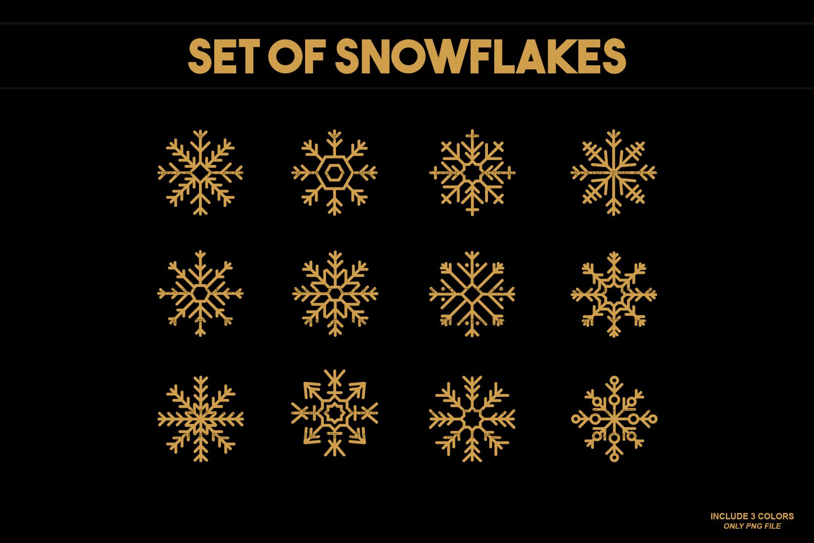 12 Snowflake Clipart Clip Art Christmas Snowflakes Png | Etsy