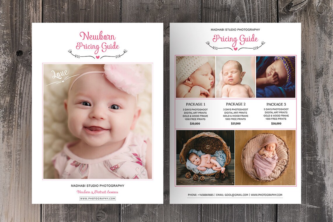Photography Price List Template Newborn & Baby Photography | Etsy