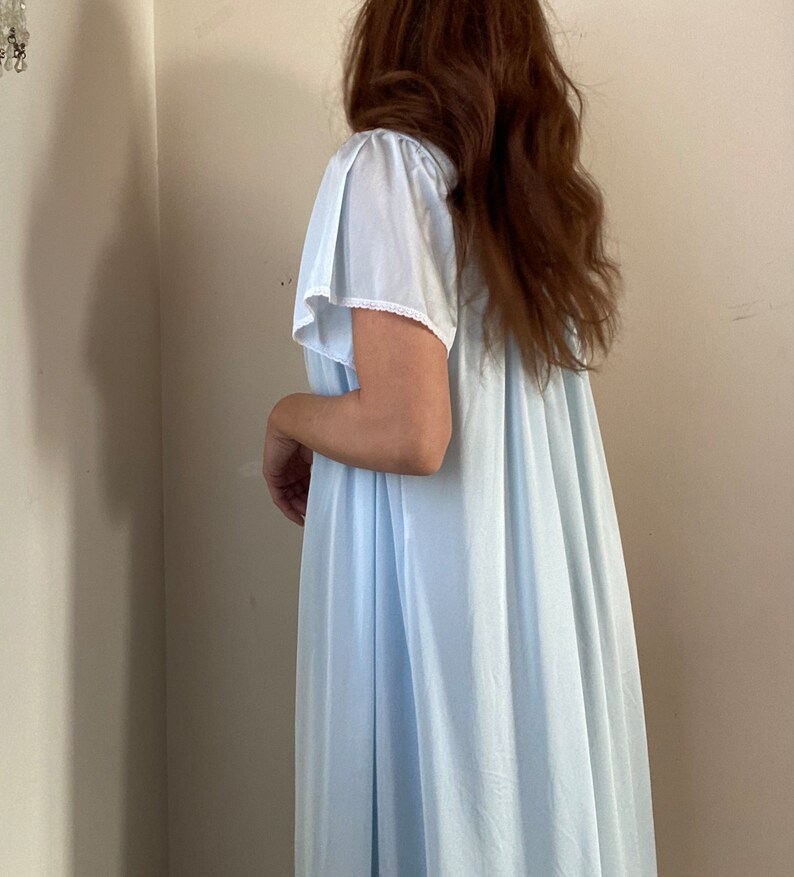 Light Baby Blue Dress & Robe Pajama Two Piece Set - Etsy