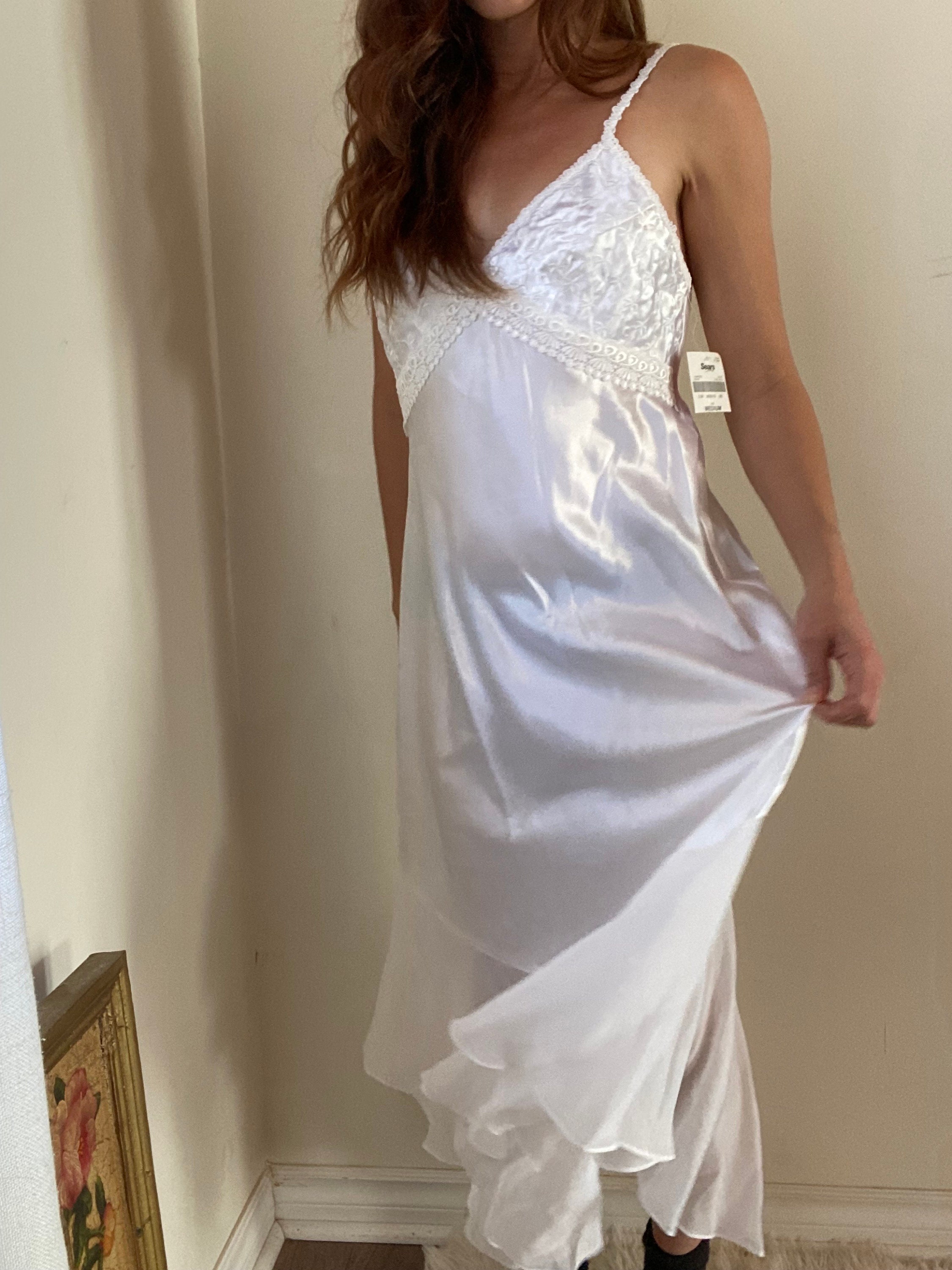 Lace Slip Dress for Wedding Morning Getting Ready Dress for Bride on ...