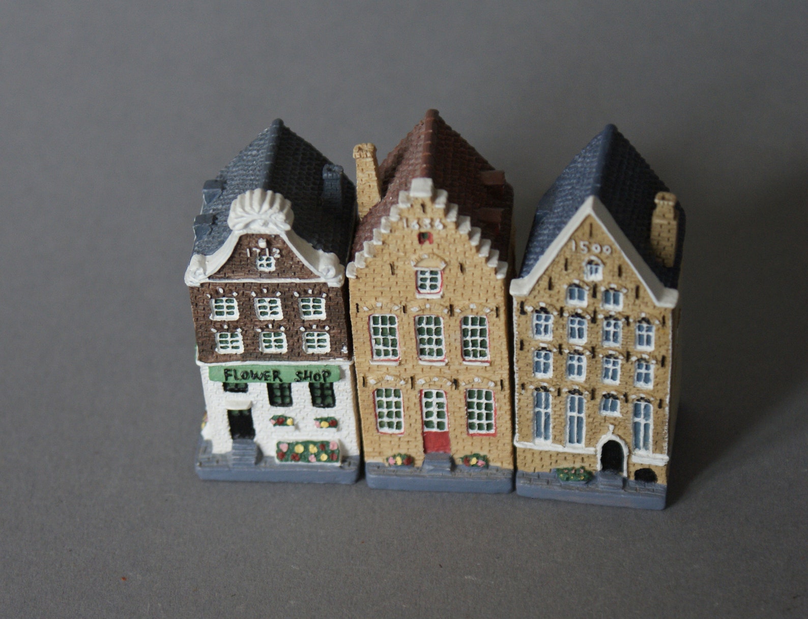 Set of Three Miniature Typical Dutch/Amsterdam Canal Houses | Etsy