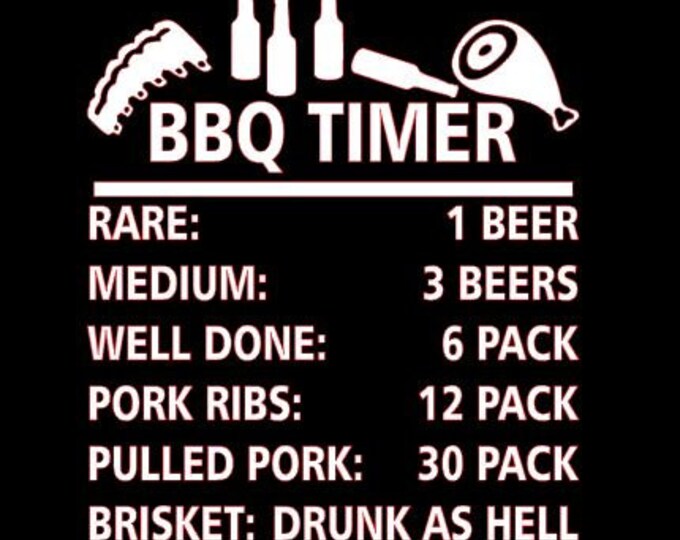 BBQ Timer Decal Sticker for Traeger or Pit Boss Smokers and Other ...