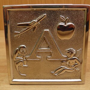 Silver Plated Play Block Money Box - Vintage Home Decor - Etsy