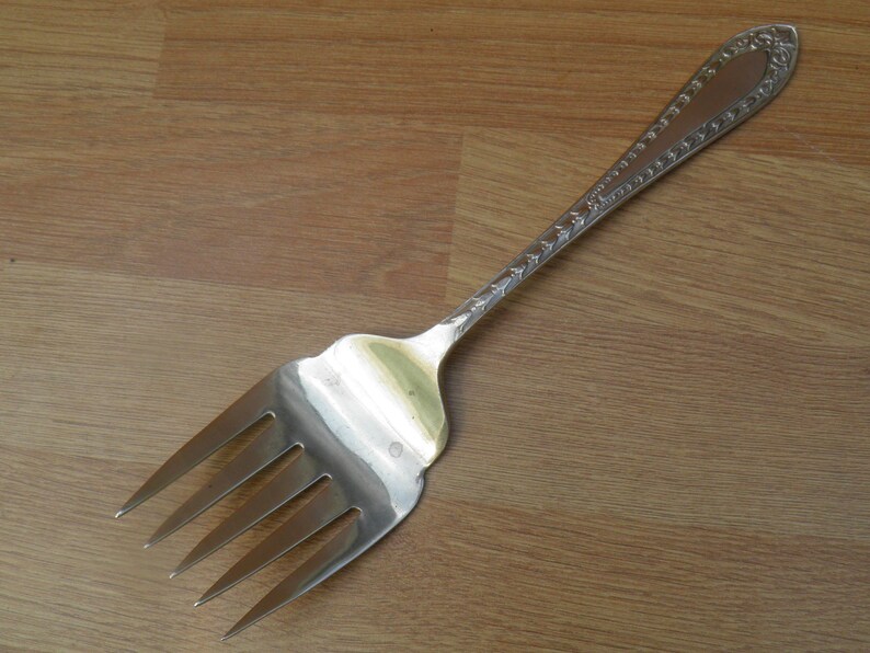 Silver Plated Fish Serving Spoon & Fork Set | Etsy