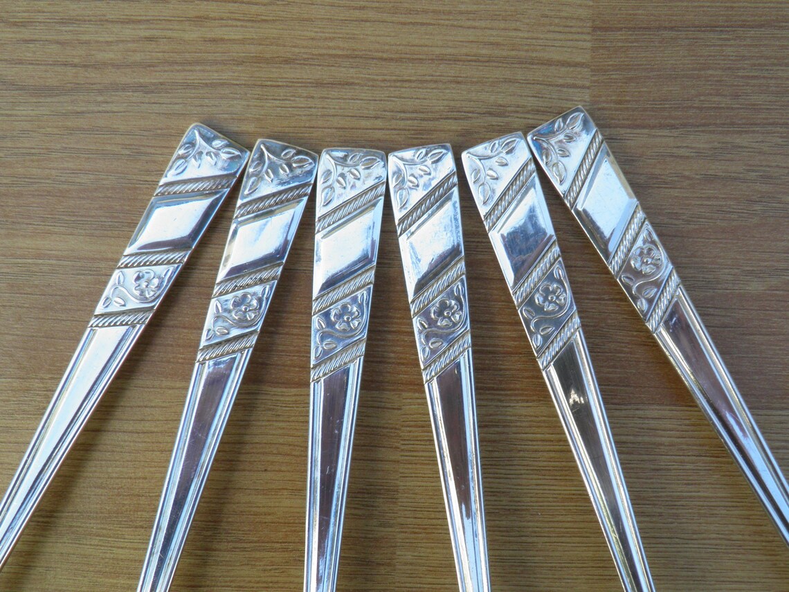 Silver Plated Dessert Spoons Made by Viners Silver Rose - Etsy