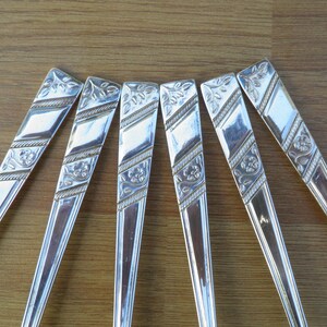 Silver Plated Dessert Spoons Made by Viners Silver Rose Pattern Boxed ...