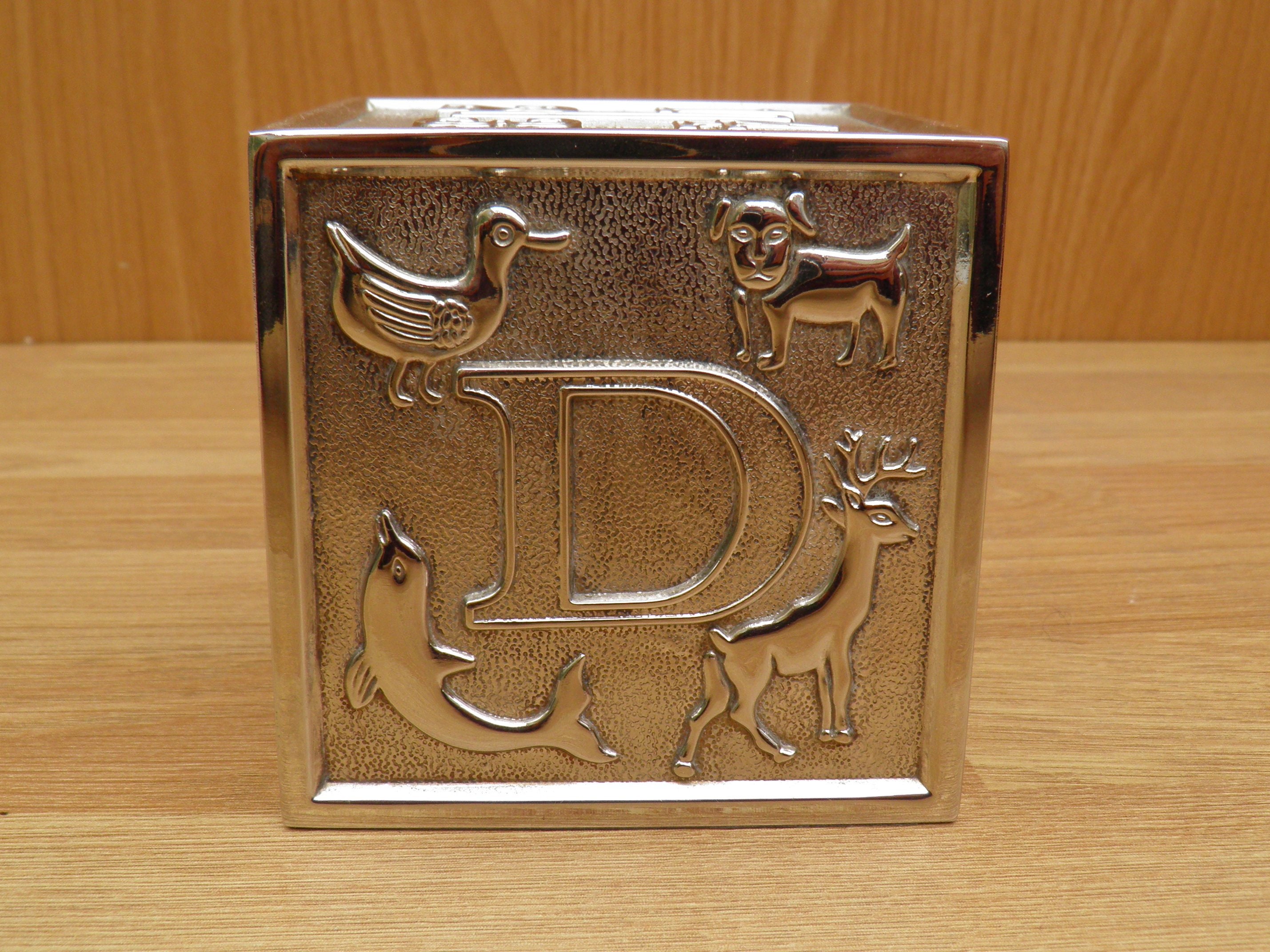 Silver Plated Play Block Money Box Vintage Home Decor - Etsy