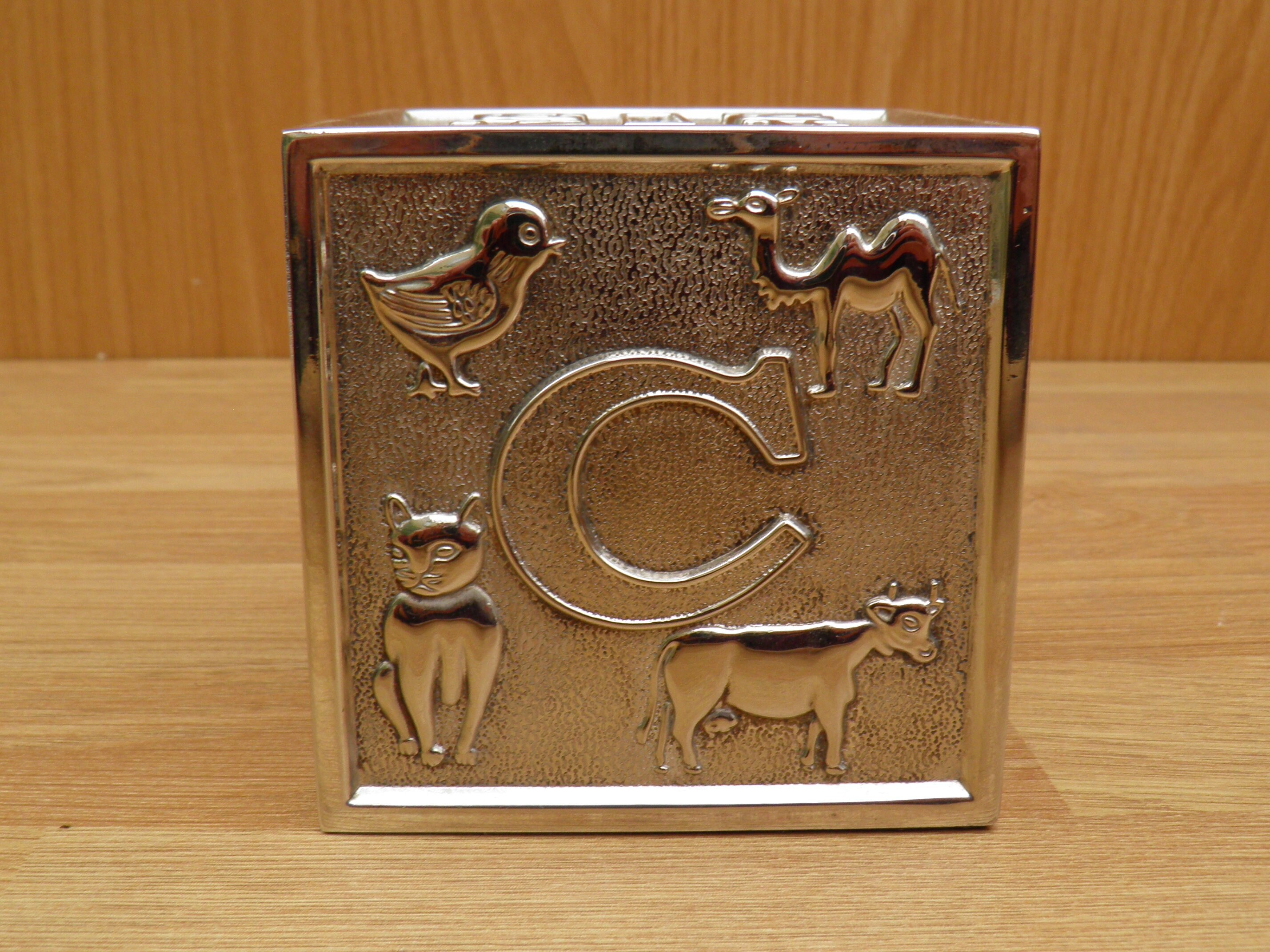 Silver Plated Play Block Money Box Vintage Home Decor - Etsy