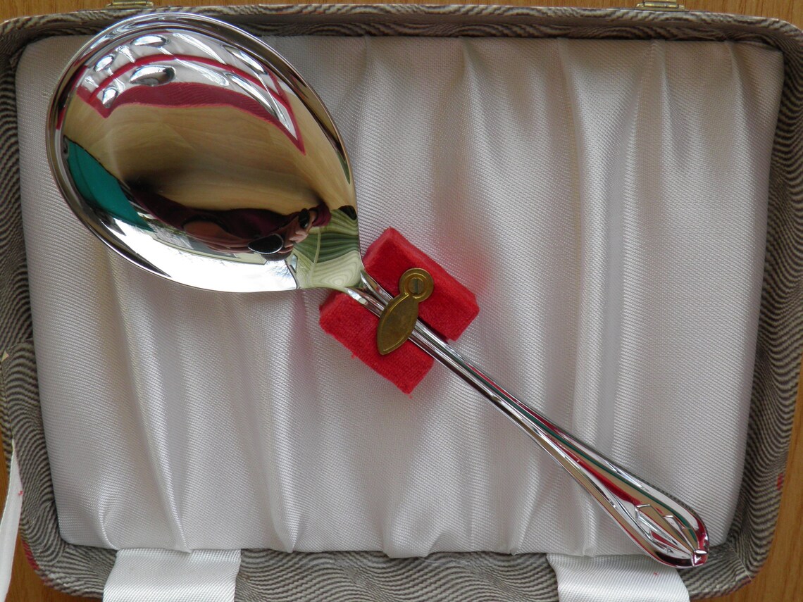 Stainless Chromium Plate Dessert Spoons & Serving Spoon in - Etsy