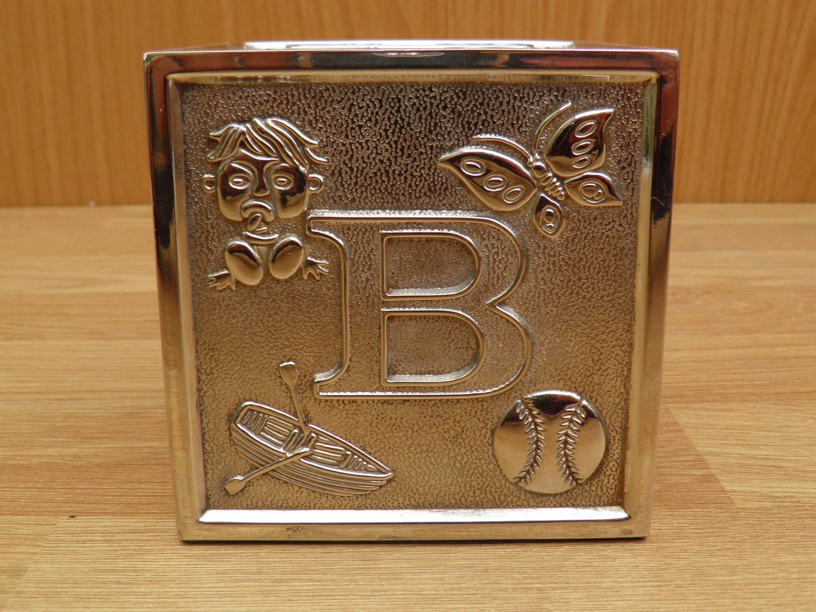Silver Plated Play Block Money Box Vintage Home Decor - Etsy