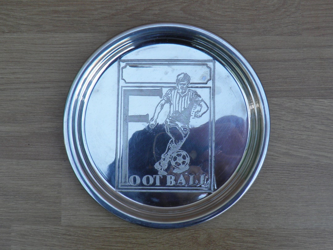 Pewter Football Dish/tray - Vintage Home Decor, Decorative, Ornamental ...