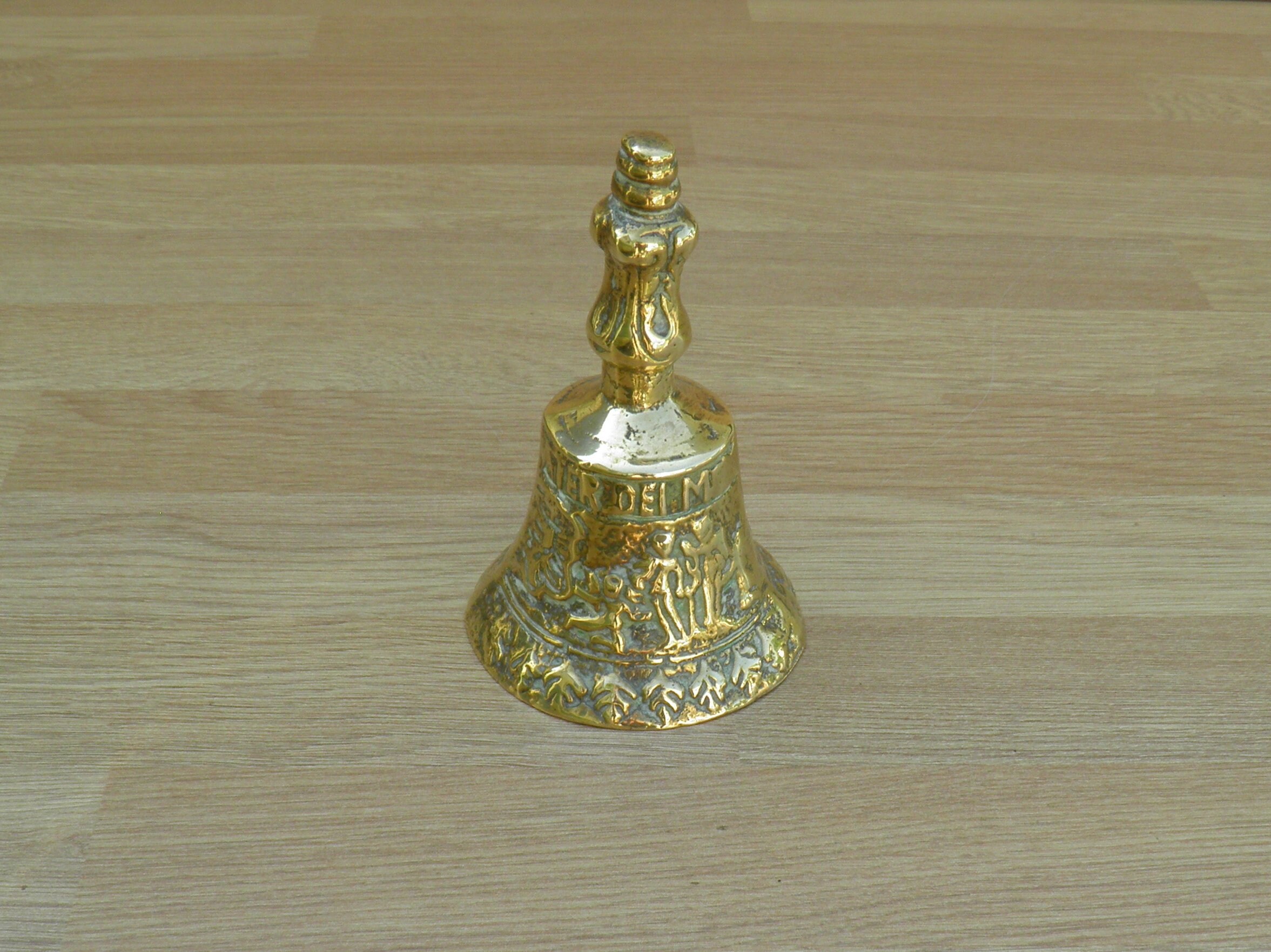 Solid Brass Bell With Relief Decoration Missing Clapper - Etsy