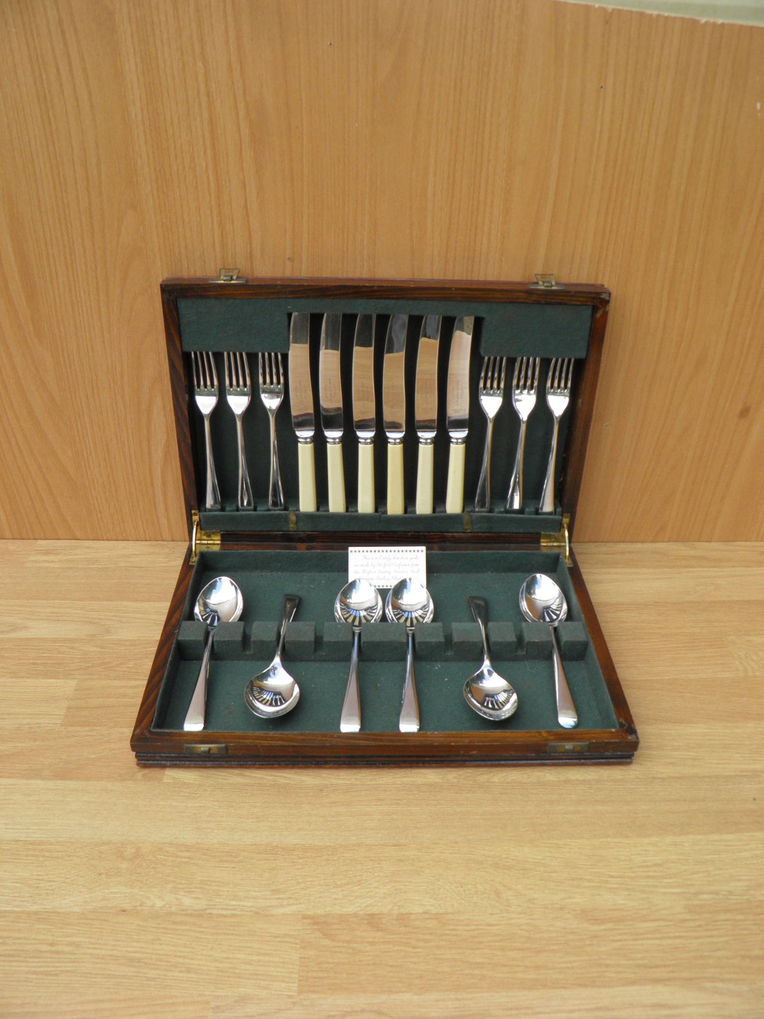 Stainless Steel 18 Piece/6 Person Cutlery Canteen, Harrison Fisher & Co ...