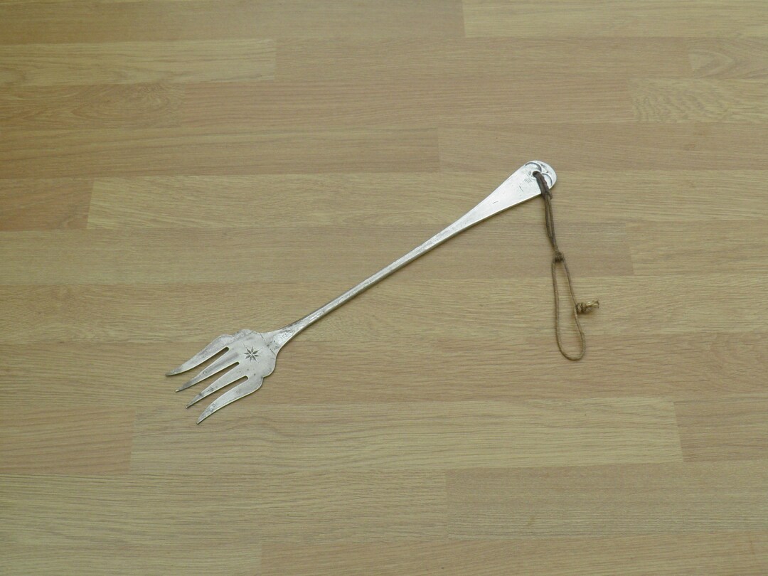 Silver Plated Bread/toasting Fork Distressed, Worn, Shabby Chic Vintage ...