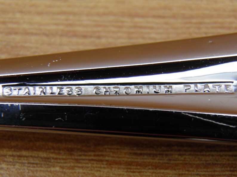 Stainless Chromium Plate Dessert Spoons & Serving Spoon in - Etsy