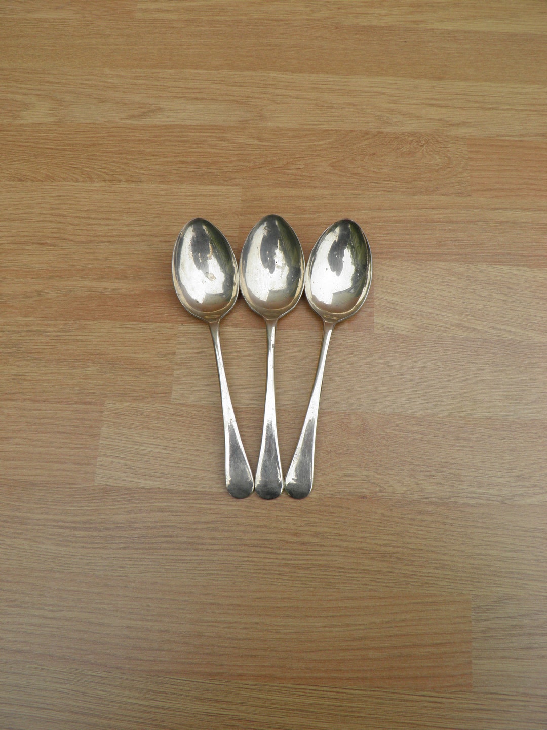 Vintage Rustless Nickel Silver Dessert Spoons - Sheffield Cutlery, Set ...