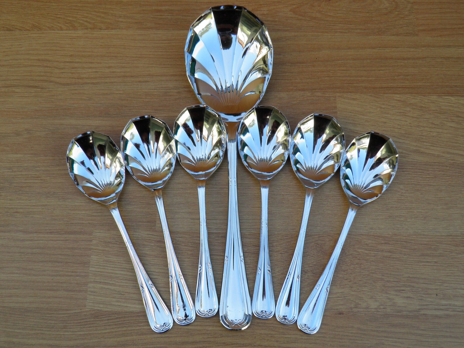 Boxed Chromium Plate Dessert/fruit Spoon Set Vintage - Etsy