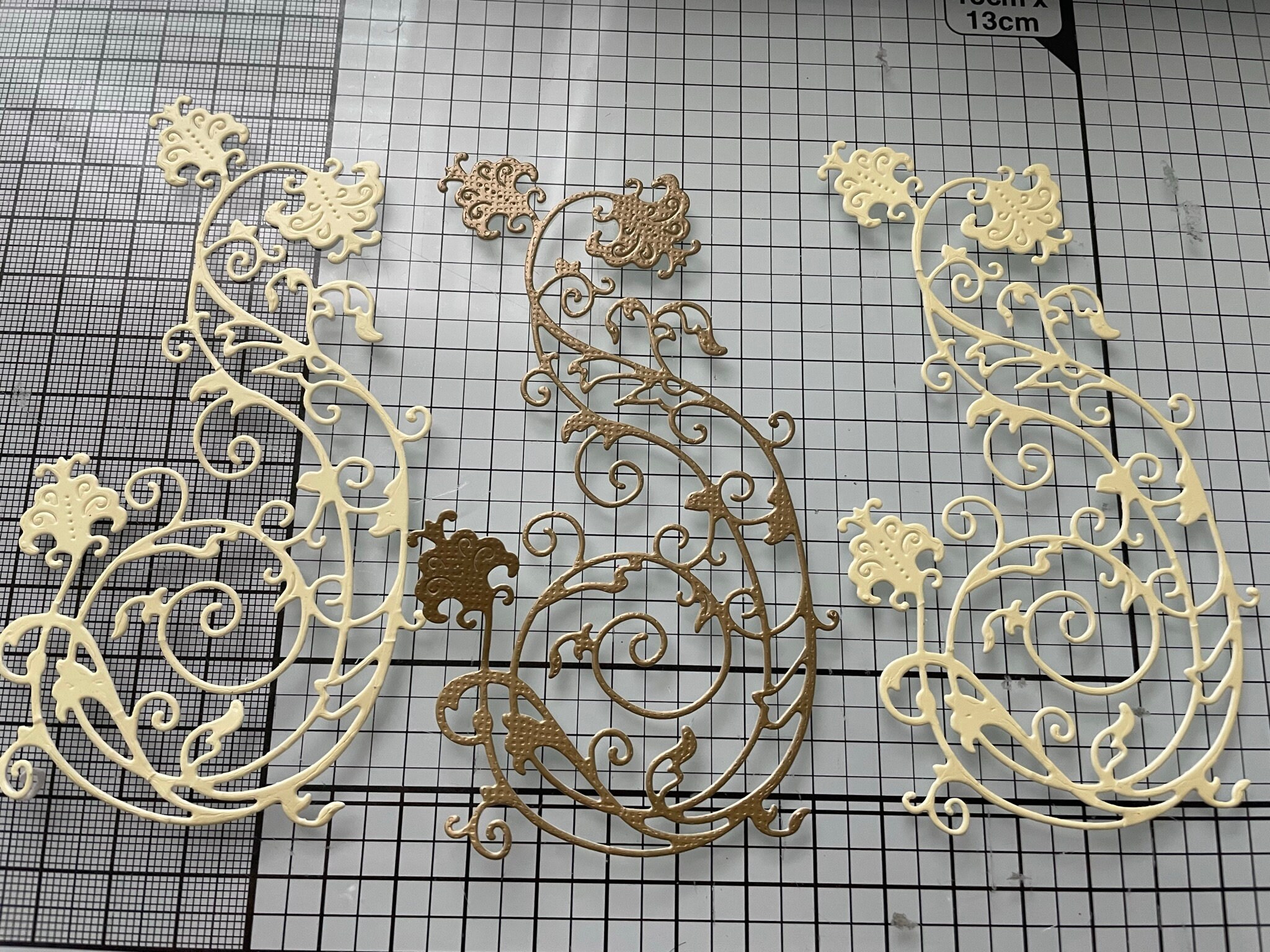 BUTTERFLY FLOURISH, Set of 3 Die Cut and Embossed BUTTERFLY Accents ...