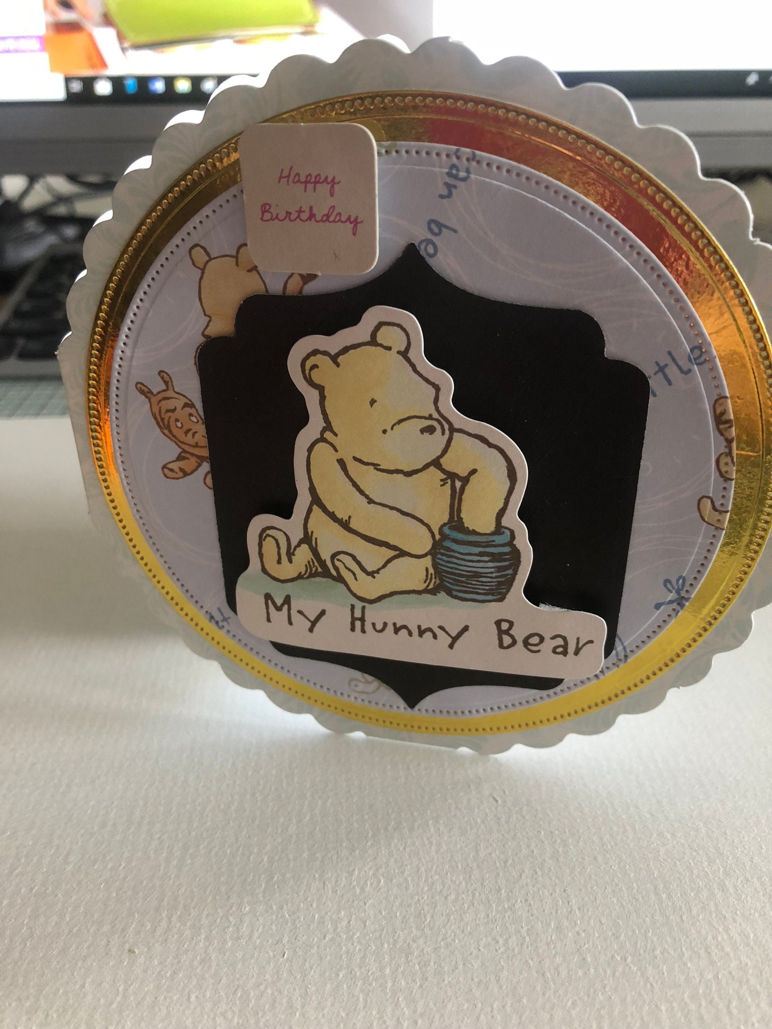 BIRTHDAY Card Handmade WINNIE the POOH and Friends Having - Etsy