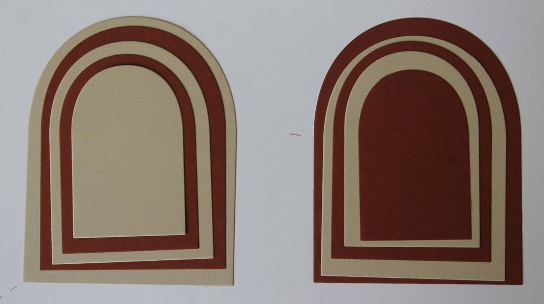 Set of 10, 110 Ln Card Stock, DIE CUT Colorful ARCHWAYS, Die Cut Card ...
