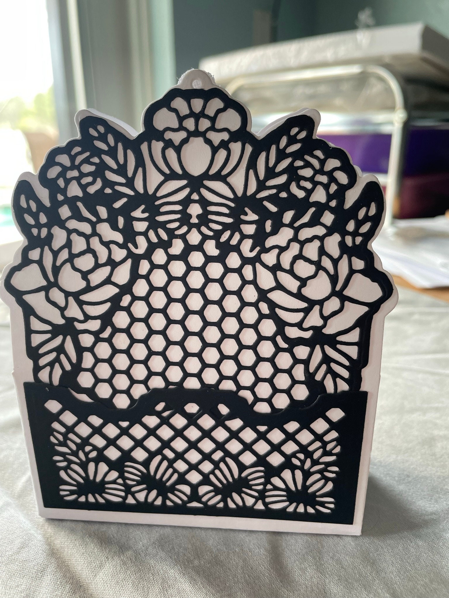 GIFT BOX, Handmade Die Cut & Embossed FLORAL Gift Box, Gift Bag, Gift ...