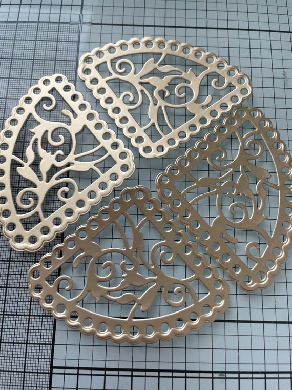 CORNER EMBELLISHMENTS Die Cut and Embossed Set of 4 Medium - Etsy