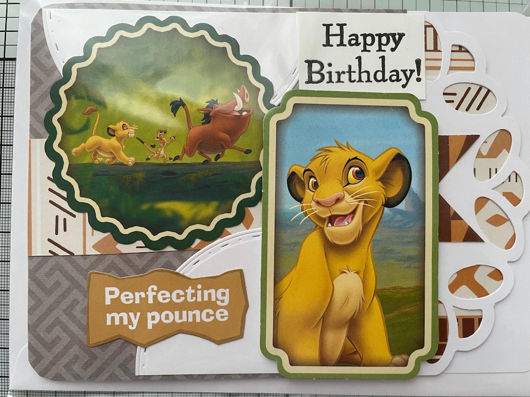 Handmade Lion King Birthday Card: Simba and Friends - Etsy