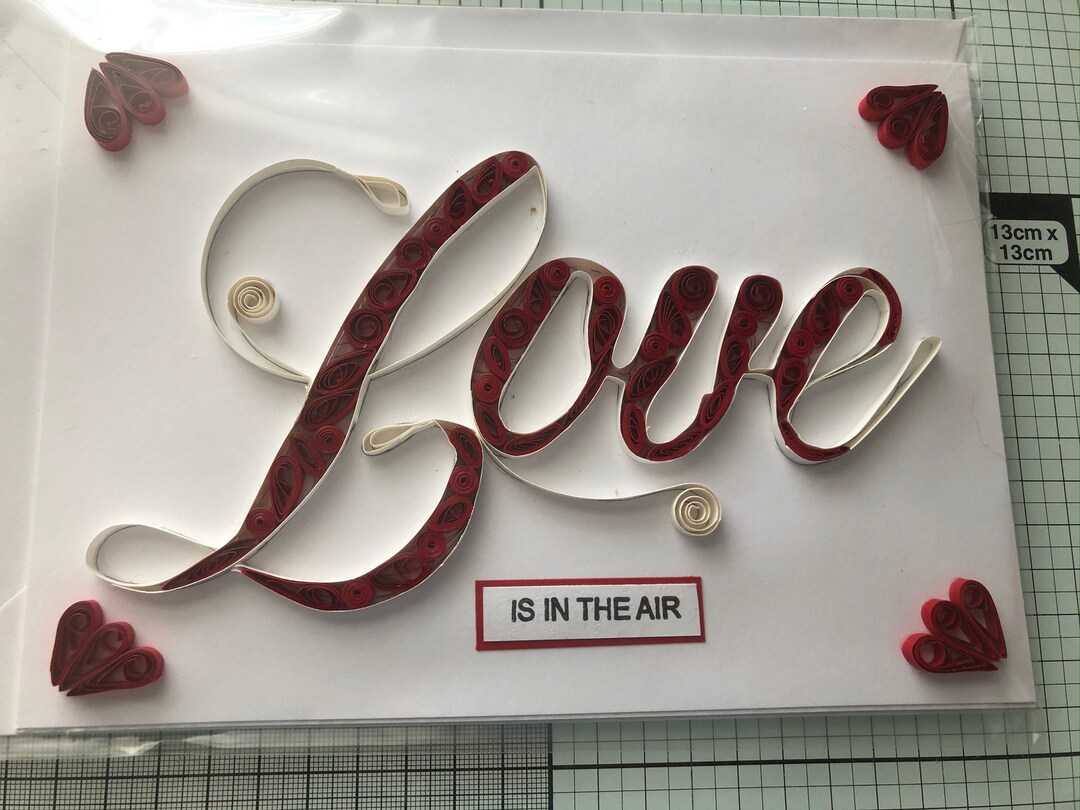 QUILLED, Handmade Ex Large 6 Designs, Home, Faith, Love, Dream, Peace, Joy, QUILLED Greeting ...