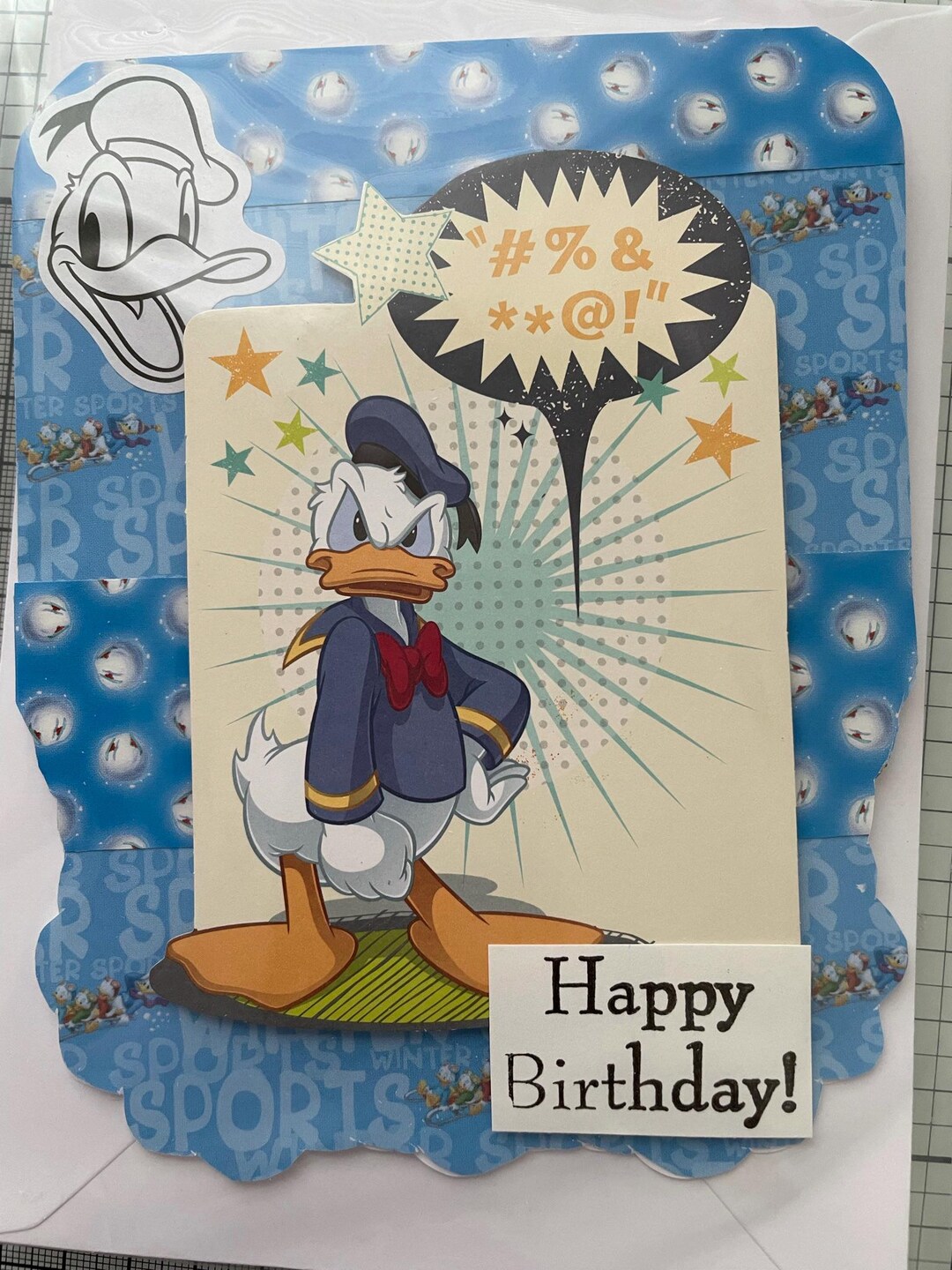 BIRTHDAY, Handmade Die Cut or Laser Cut Colorful Toppers of MICKEY and ...