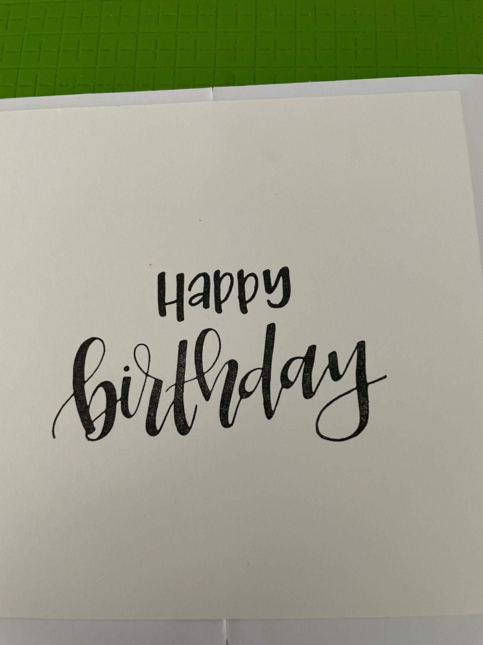 PARCHMENT Craft, Handmade Line Art Embossed Parchment BIRTHDAY Card ...