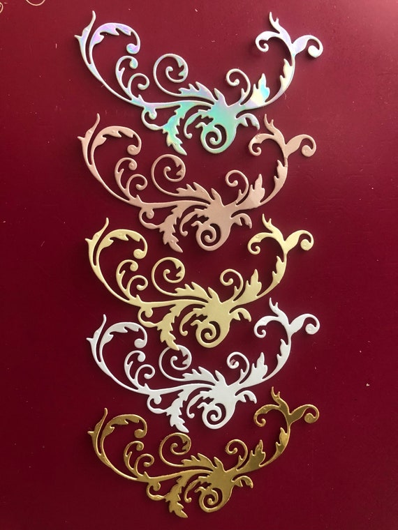CORNER FLOURISHES Set of 4 Die Cut and Embossed Detailed | Etsy