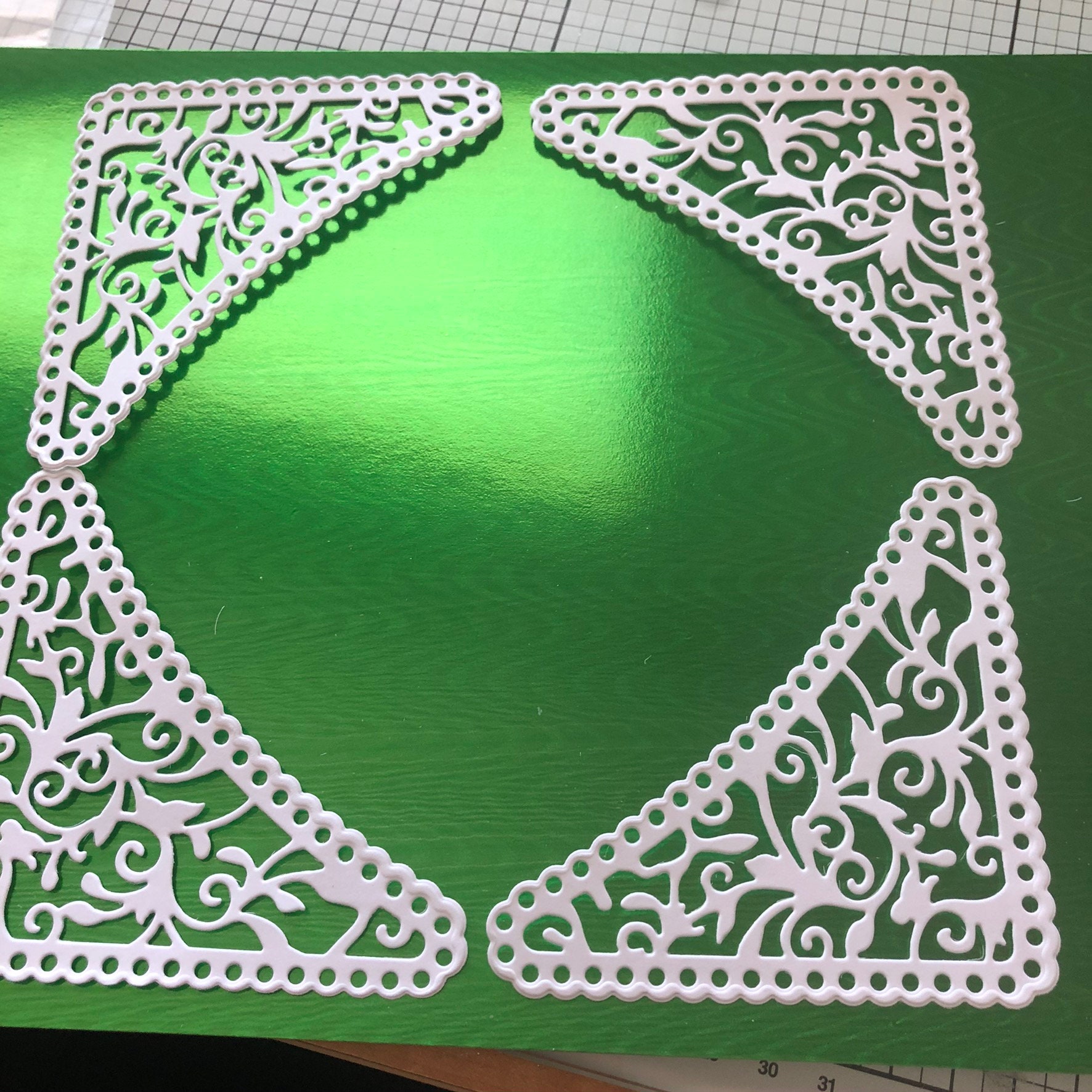 Large CORNER ACCENTS, Die Cut and Embossed Set of 4 Detailed Corners or ...