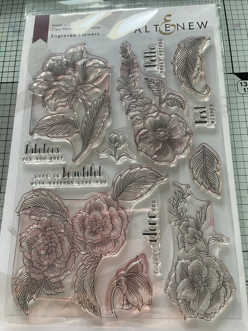 ALTENEW Clear Photopolymer FLORAL Stamp Sets, 9 Choices, Lightly Used ...