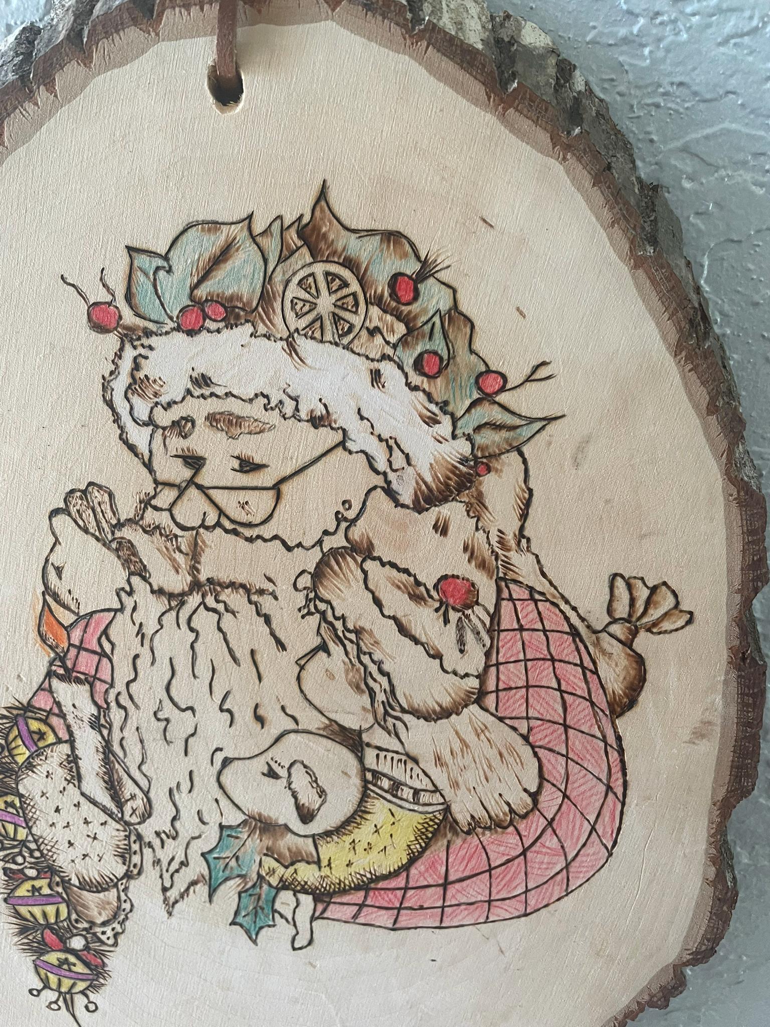 Pyrography Christmas Wall Art: Wood Burning Holiday Decor - Etsy